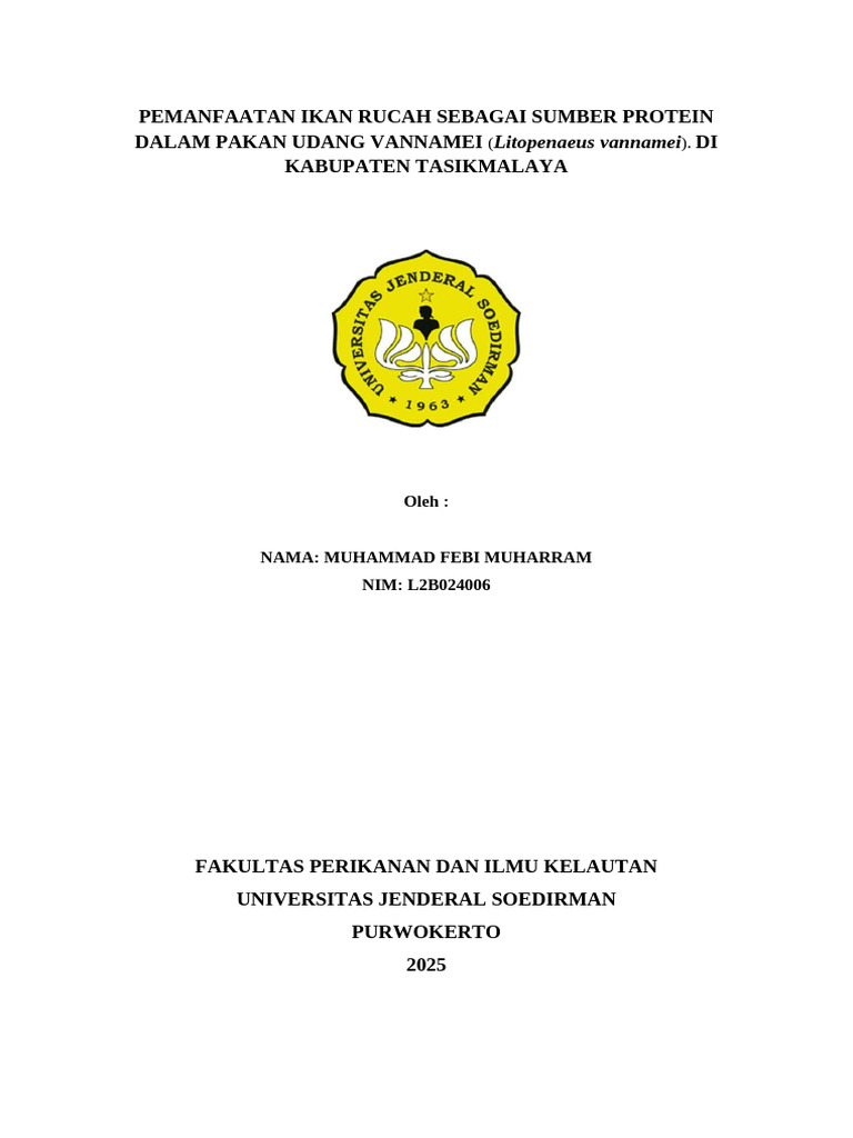 Tugas Review - Pemanfaatan Ikan Rucah Sebagai Sumber Protein Dalam ...