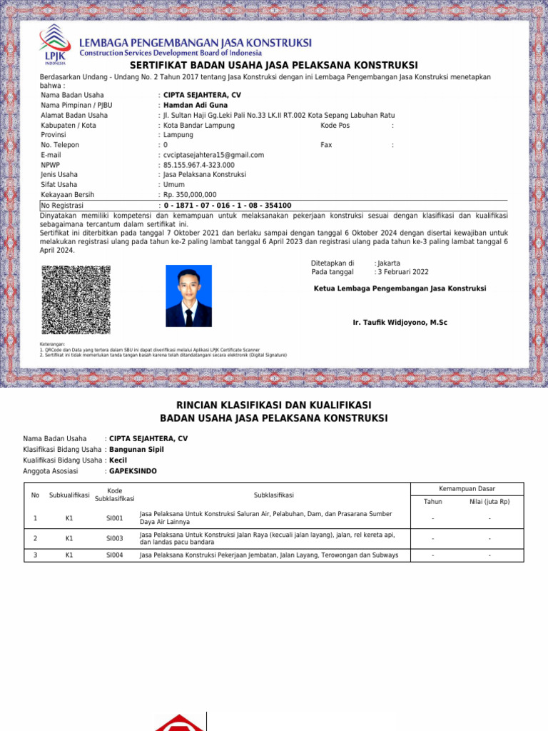 Sbu Bangunan Sipil 2022 | PDF