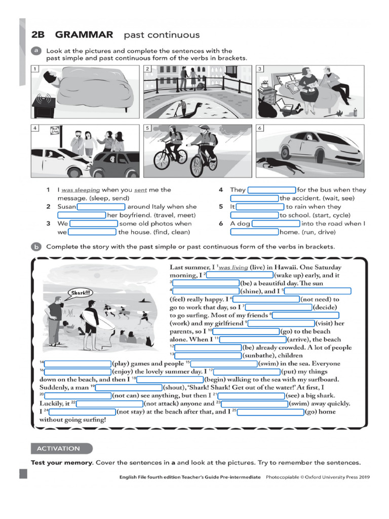 Extra Act - Past Cont | PDF