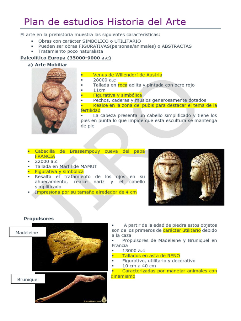 Historia del Arte: Prehistoria y Evolución | PDF