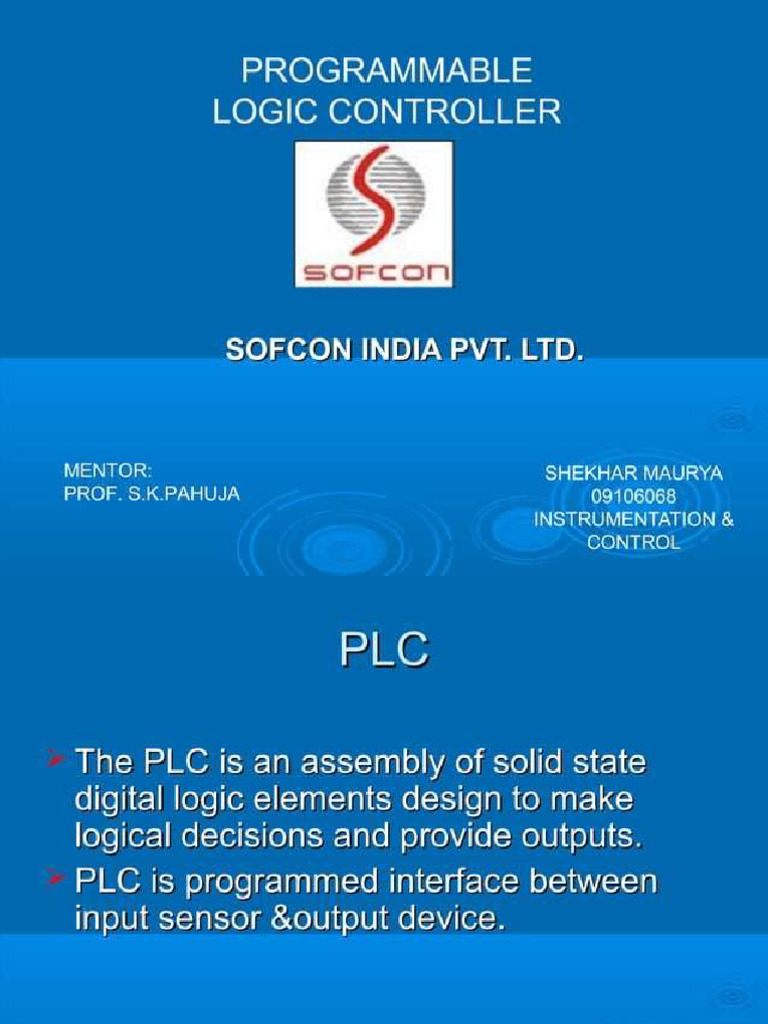PLC Sofcon | PDF