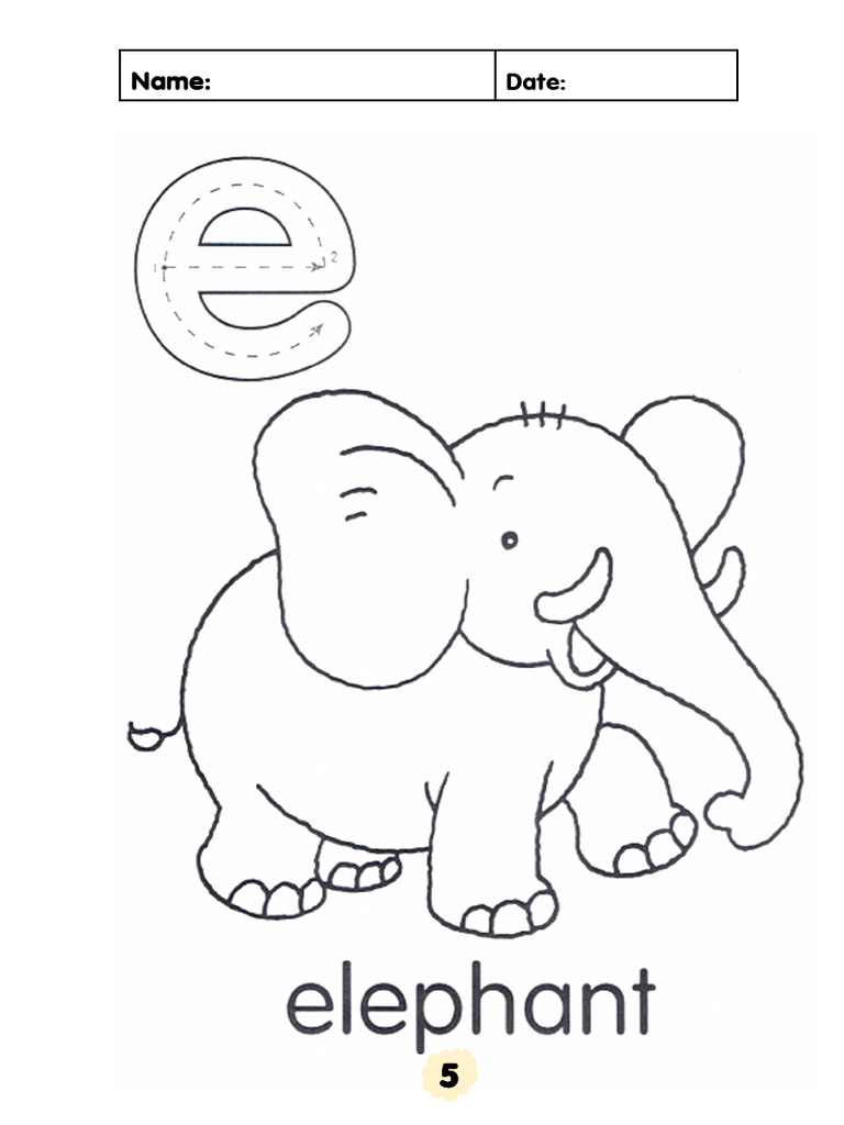 Elephant Coloring | PDF