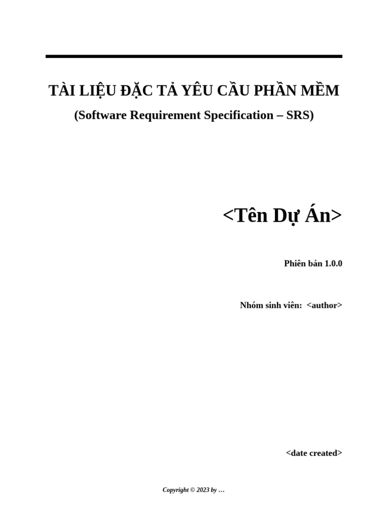 Srs Template Vi | PDF