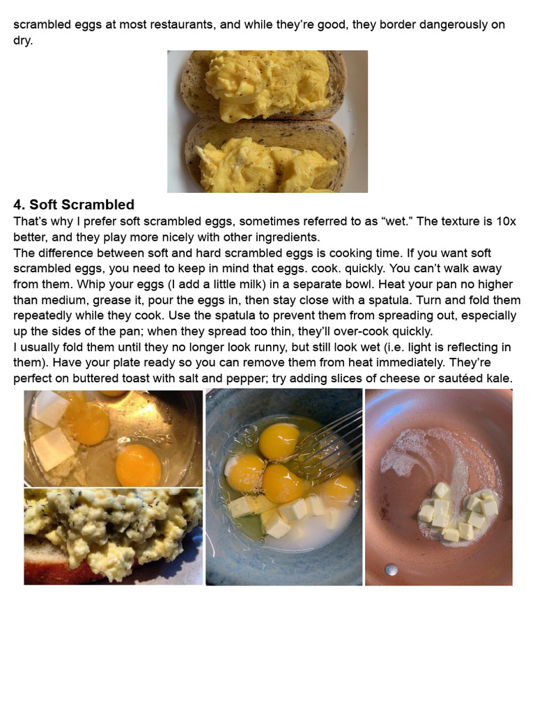 Perfect Soft Scrambled Eggs Recipe | PDF