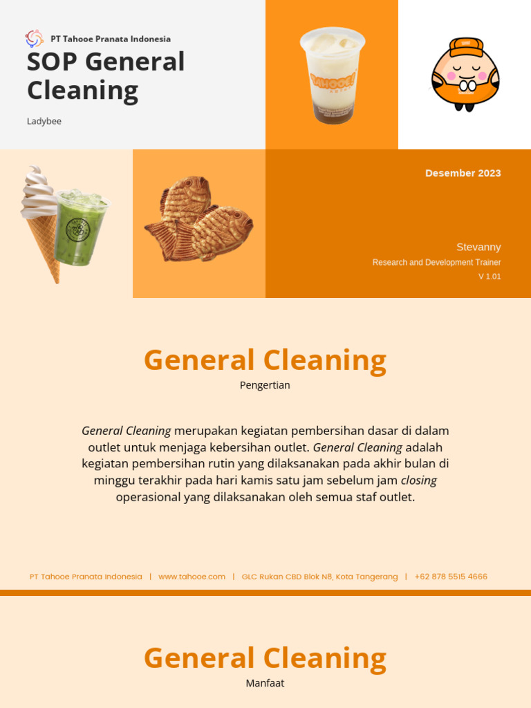 SOP General Cleaning | PDF