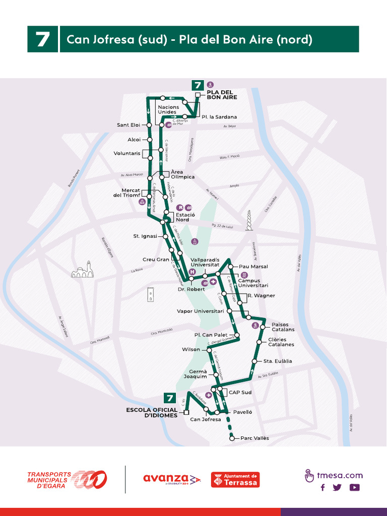 Planol Bus Terrassa Linia 7 | PDF