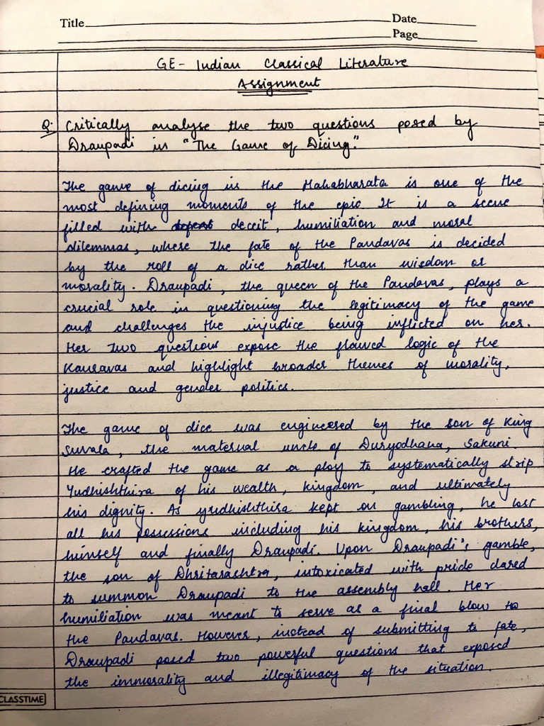 ICL Assignment_mahabharata | PDF