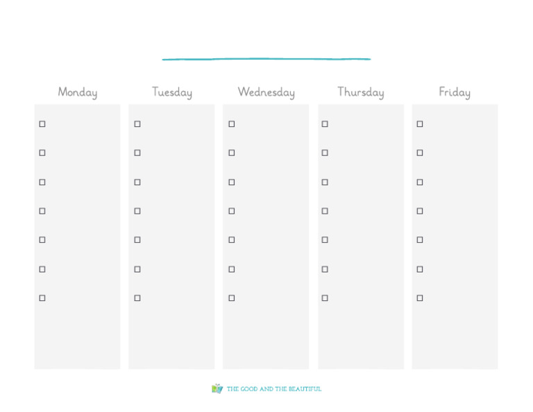 Sample Schedule Printable | PDF