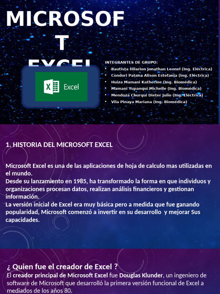 Microsoft Excel Grupo 10 | PDF | Microsoft Excel | Microsoft Office