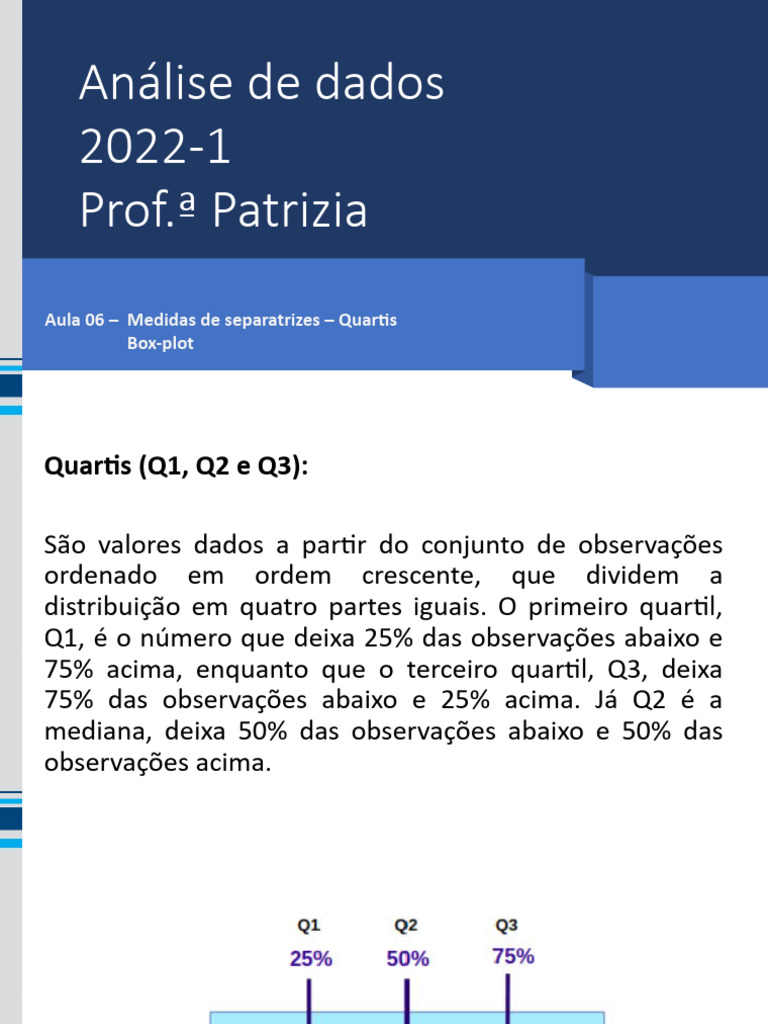 Medidas de Quartis e Boxplot em Dados | PDF