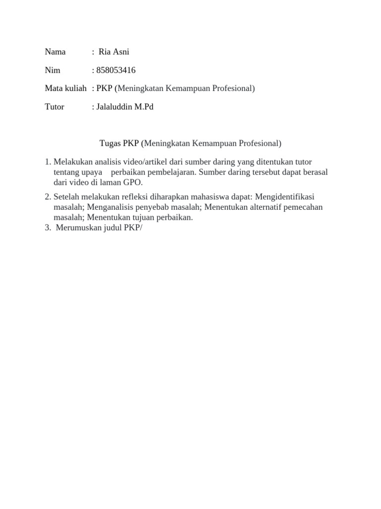 Tgas PKP Gpo 1 | PDF
