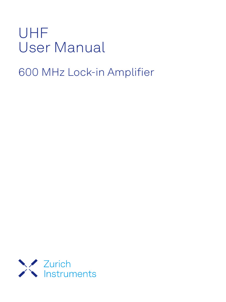 ziUHF UserManual | PDF | Command Line Interface | Networking