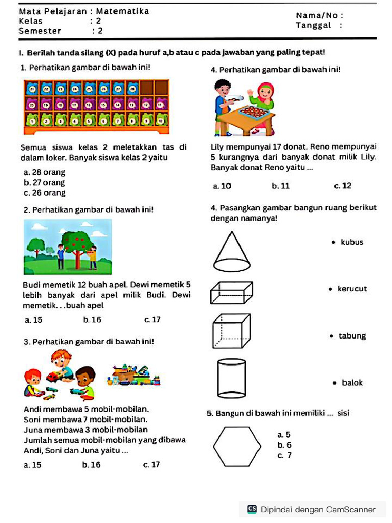 SOAL MATEMATIKA 1 | PDF