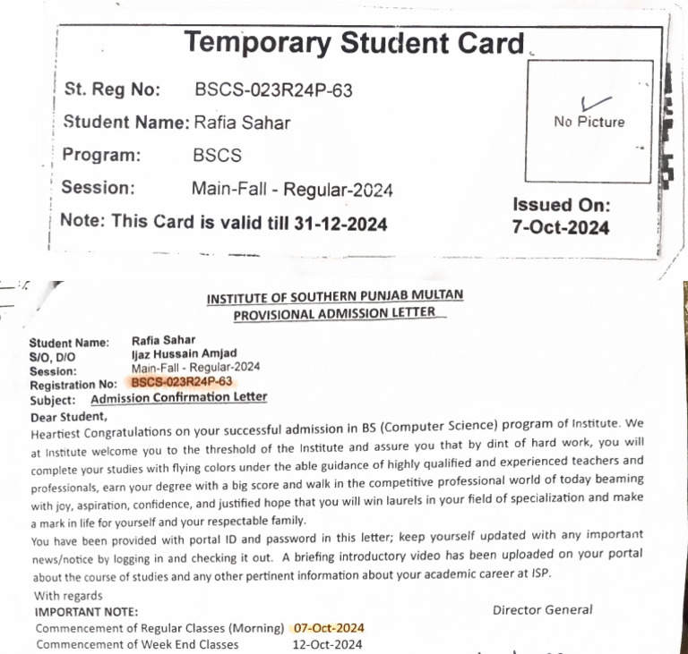Registration Card | PDF
