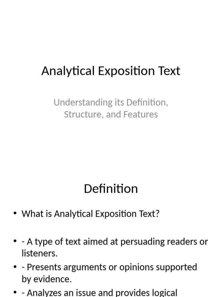 Understanding Analytical Exposition Text | PDF