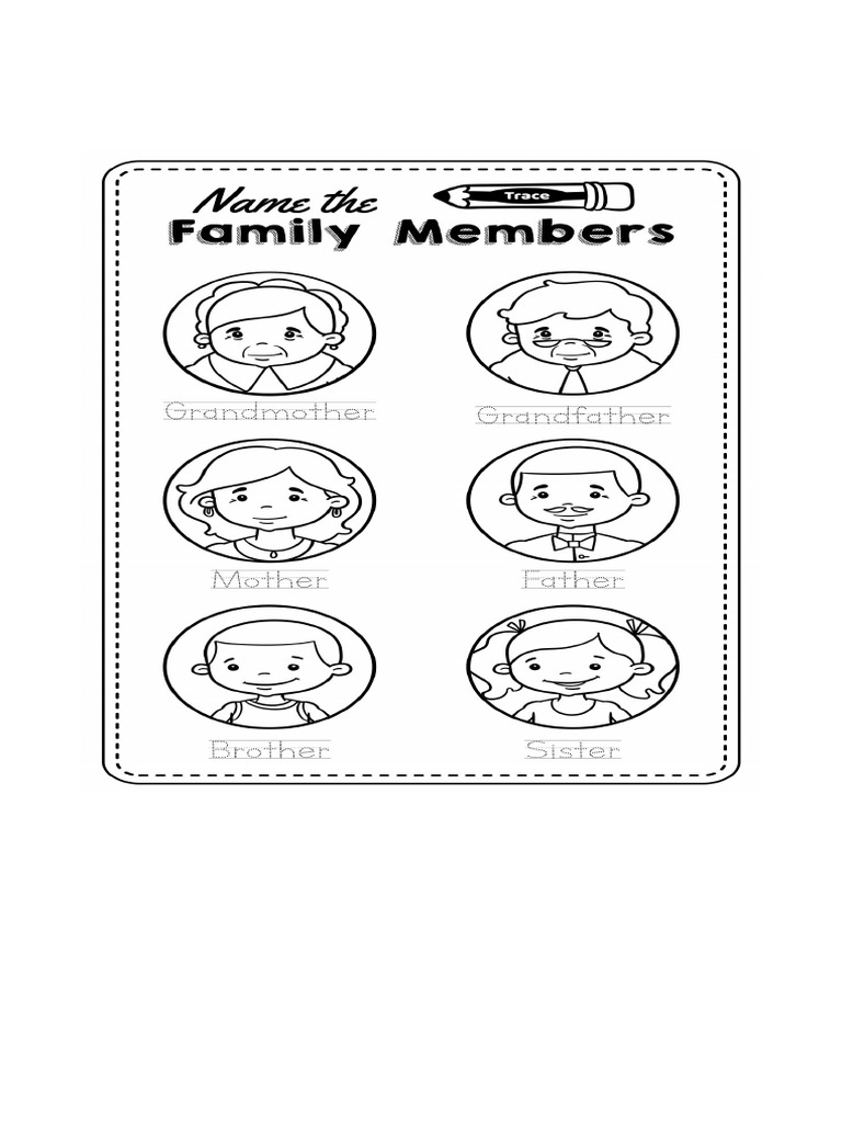 My Family Me Preschool Theme Worksheets Printablen 10625.Jpg | PDF