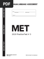 Official MET Practice Test Guide | PDF | Multiple Choice | Tests