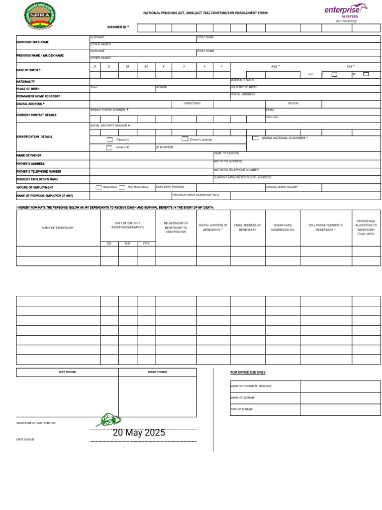 Kyc Member Enrollment Form Npra Update (1) | PDF | Identity Document | Authentication