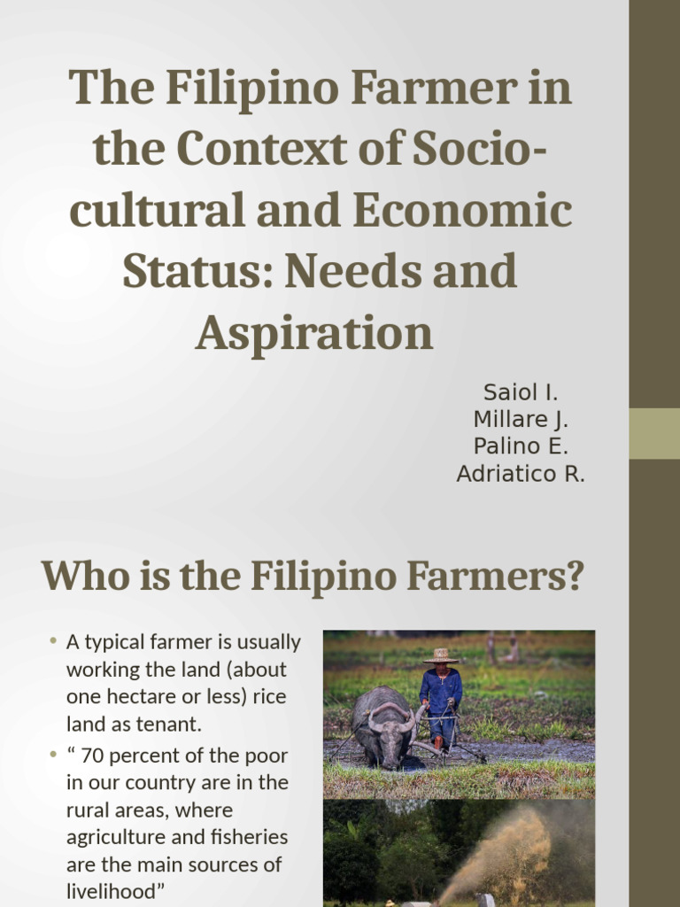 The Filipino Farmer in The Context of Socio Cultural | PDF ...