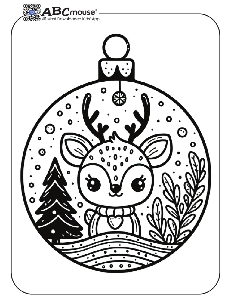 ABCmouse Christmas Ornament Coloring Pages 32 | PDF