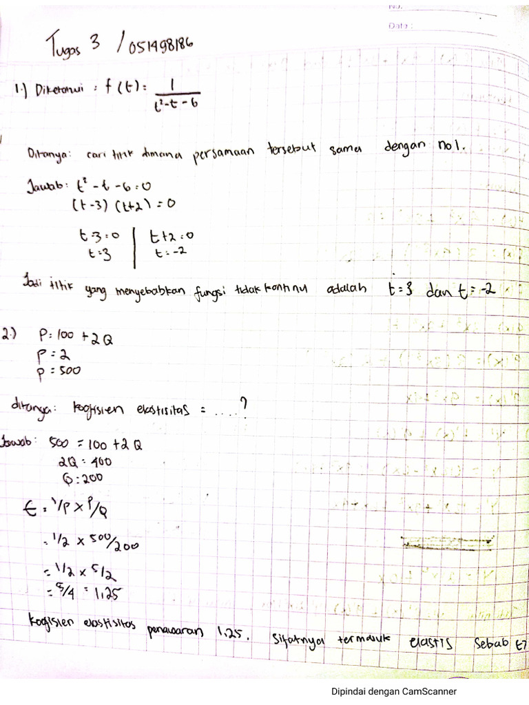 Tugas 3 Matematika | PDF