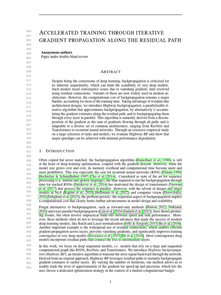 Accelerated Training Through Iterative Gradient Propagation Along The Residual Path | PDF | Deep ...