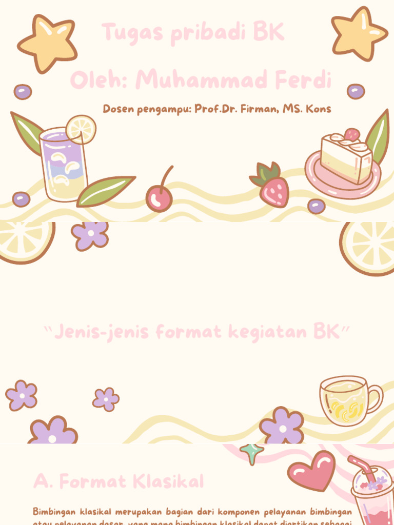 Muhammad Ferdi - Tugas 10 - Jenis Jenis Format Kegiatan BK | PDF