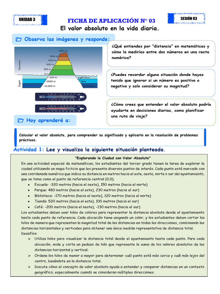 Ficha 3-U3-Mat-3ro-Sec | PDF | Matemáticas