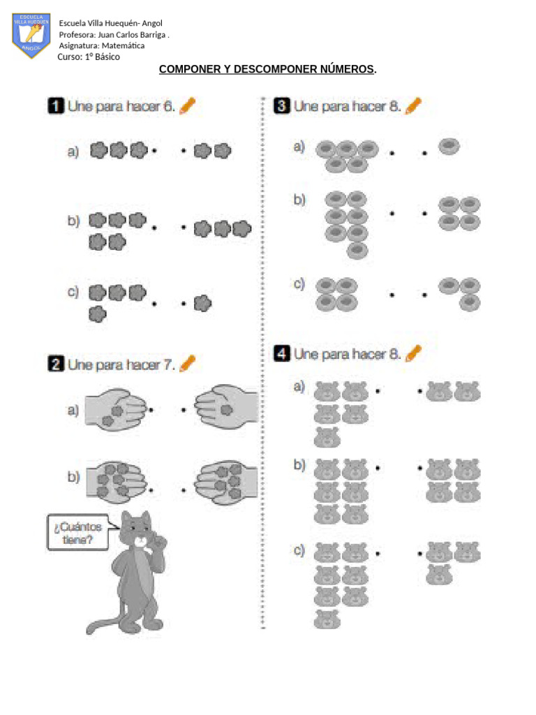 Guía de Matemática - Componer y Descomponer | PDF