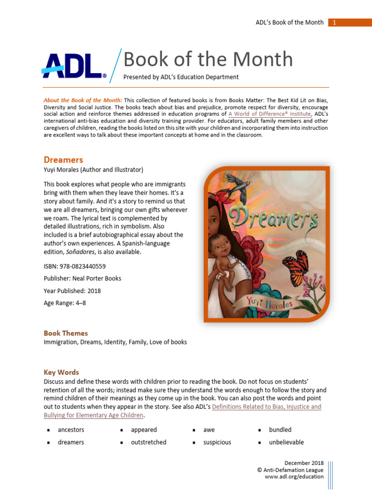 Book of The Month Dreamers | PDF | Illegal Immigration | Anti ...