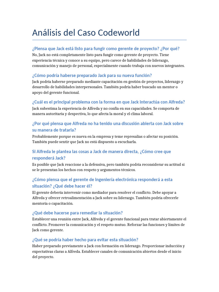 Analisis Caso Codeworld | PDF