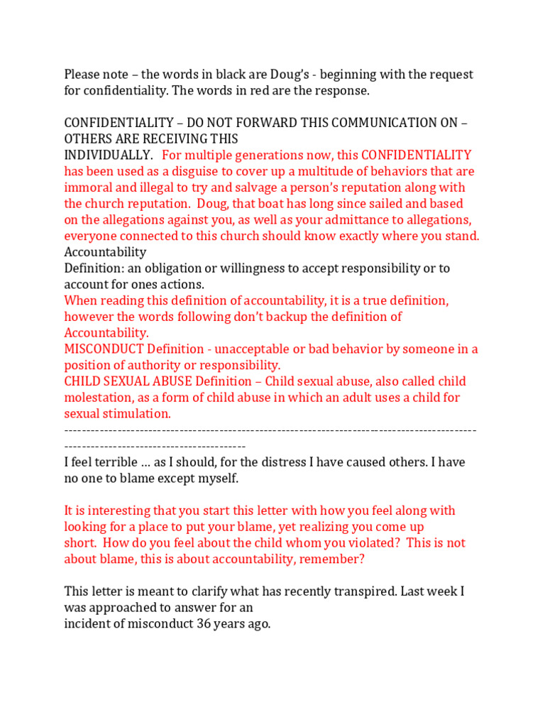 Doug Morse Response | PDF | Grief