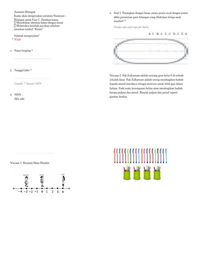 01 Naskah Soal Numerasi | PDF