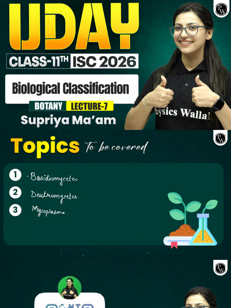 Biological Classification 07 Class Notes UDAY ISC 2026 Class 11th | PDF