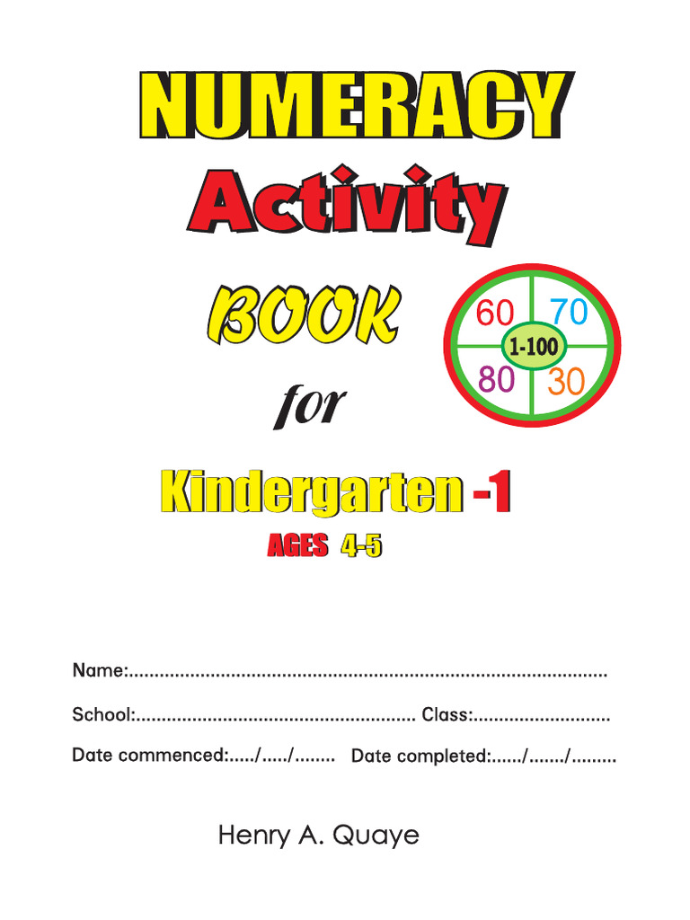 Numeracy Activity KG1-Extracts | PDF