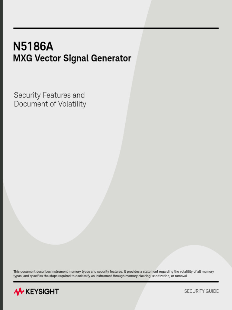 N5186A MXG Vector Signal Generator Security Features and Document of ...