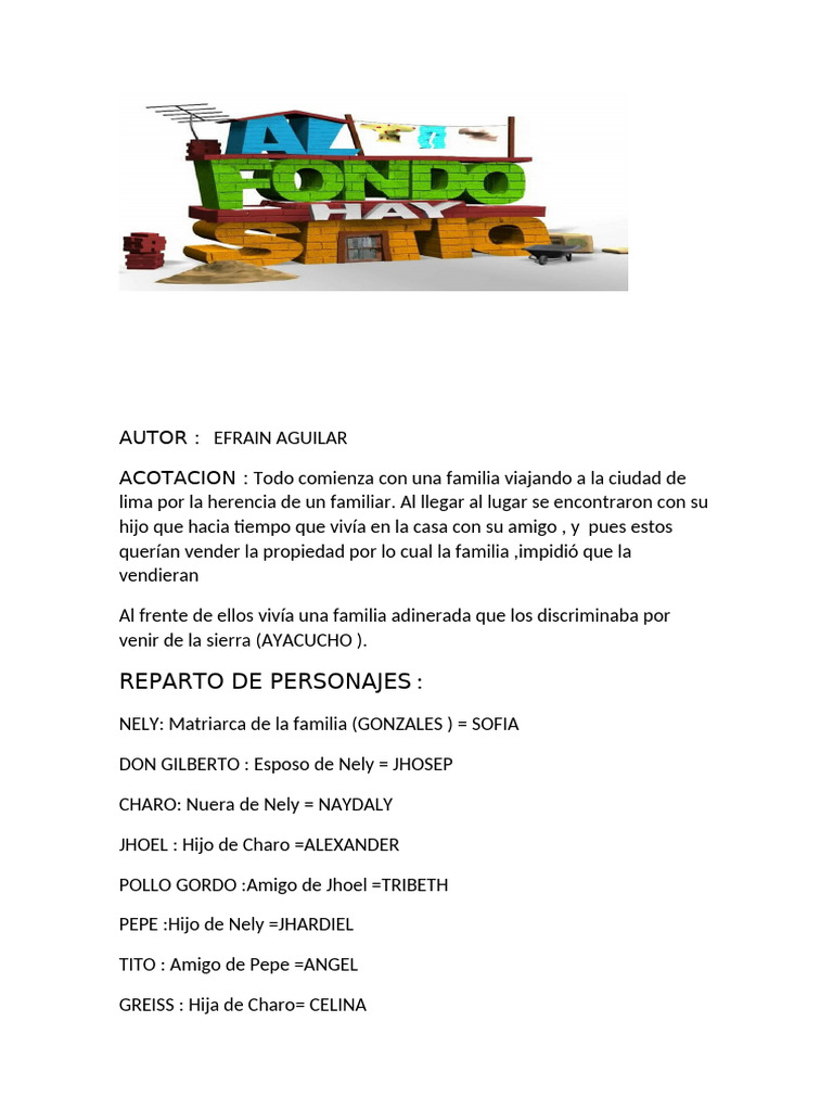 Trabajo de Guion Teatral | PDF | Moda | Ropa