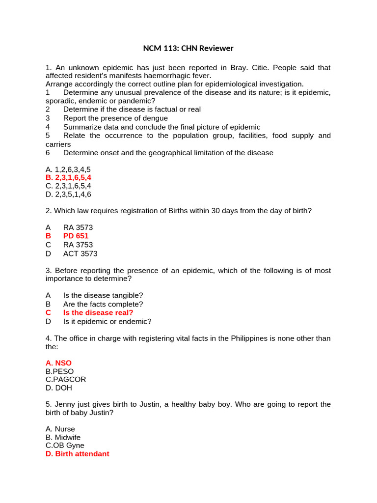NCM 112 and 113 Exam Reviewer | PDF | Myocardial Infarction | Coronary ...