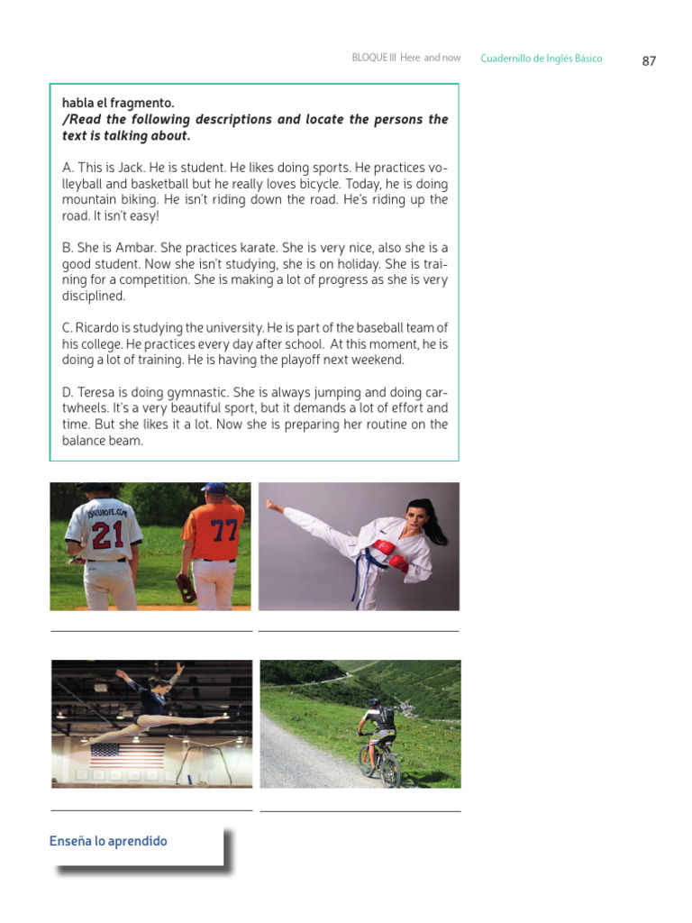 Present Continuous Reading Practice | PDF