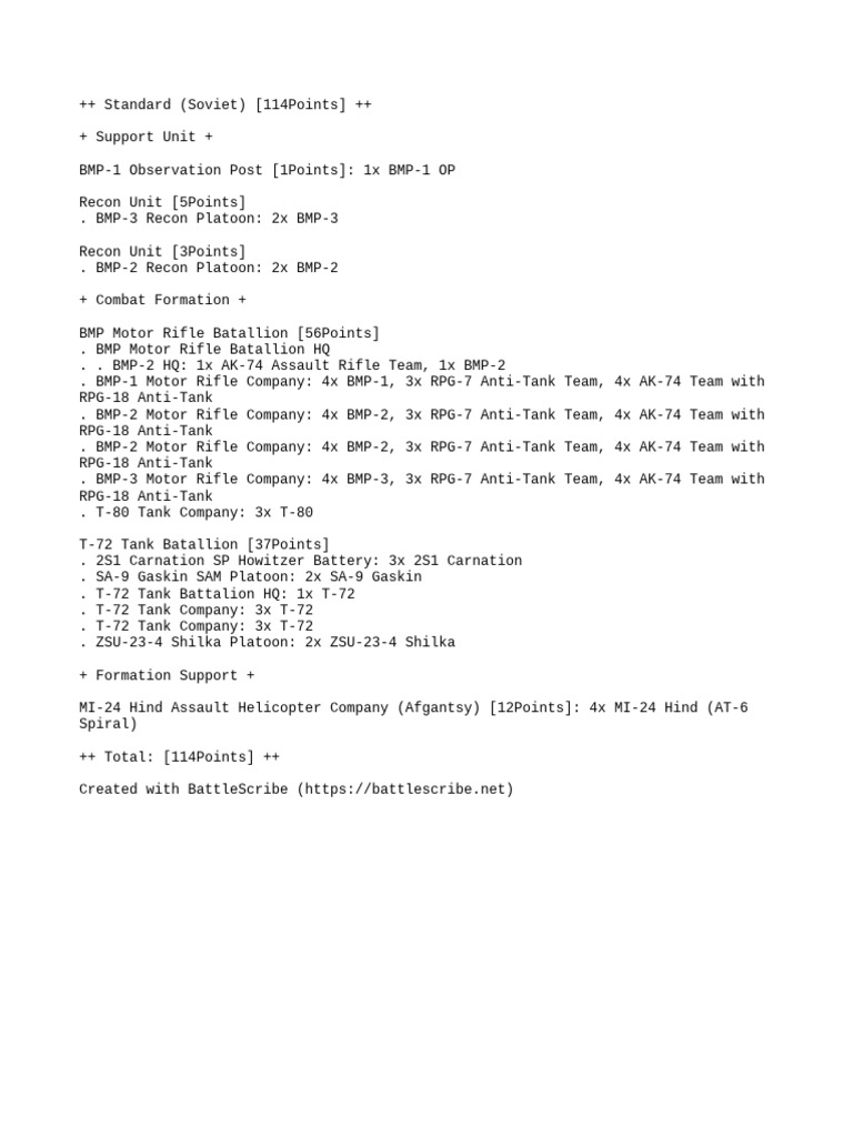 Soviet BMP and T-72 Combat Units Guide | PDF