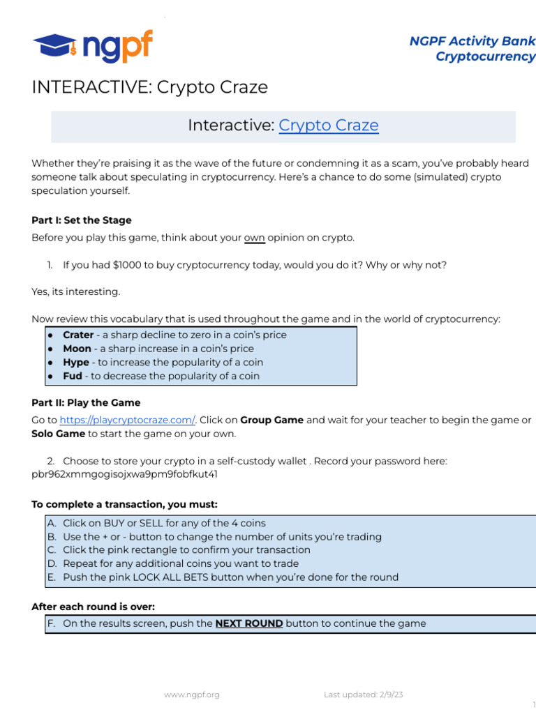 Crypto Craze (Benson) | PDF | Investing | Cryptocurrency