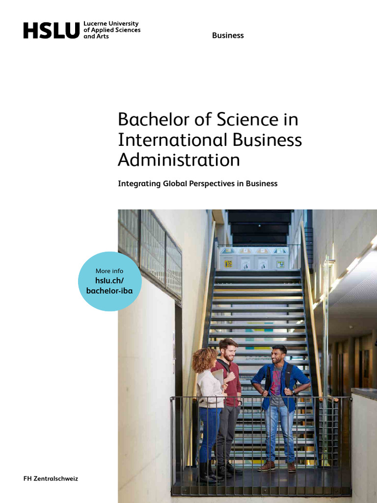 Brochure BSC in International Business Administration HSLU 241021 | PDF ...