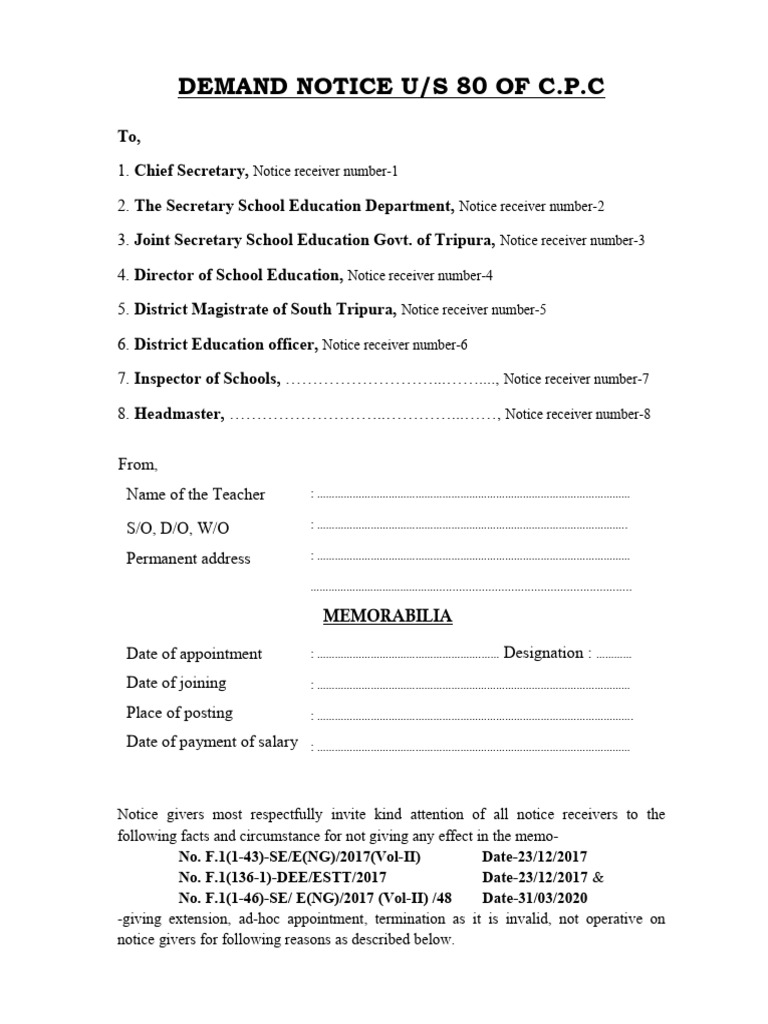 80 CPC Notice (A. Paul) - 1 - 092638 | PDF | Judgment (Law) | Judiciaries