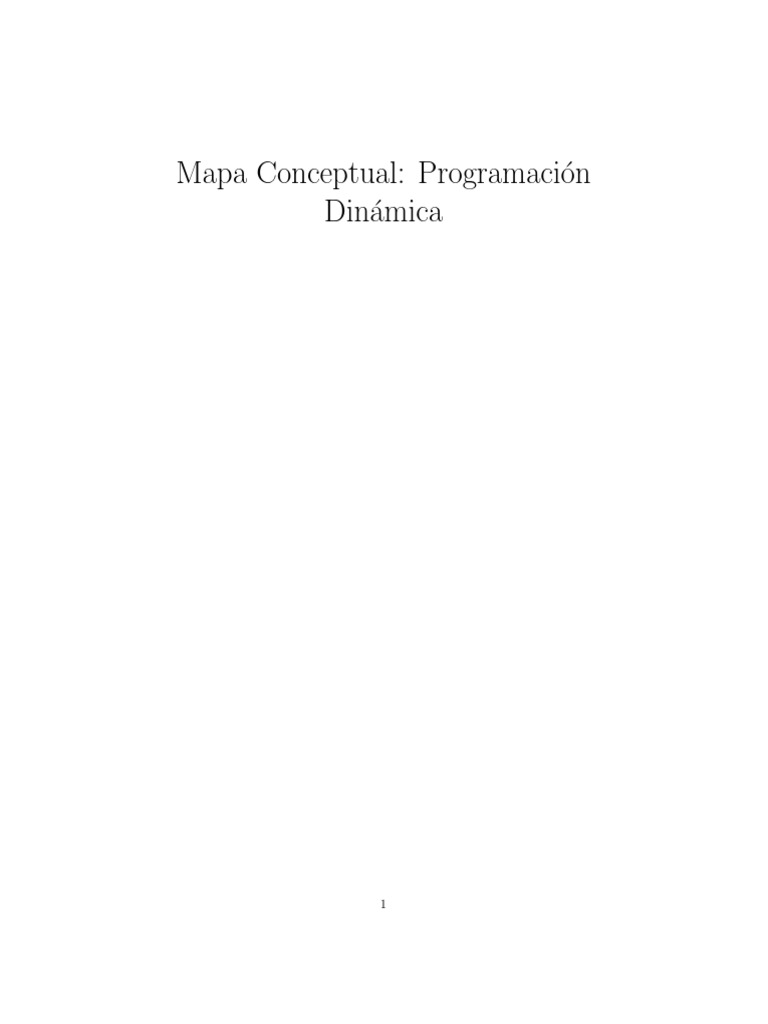 Mapa Conceptual: Programaci On Din Amica | PDF