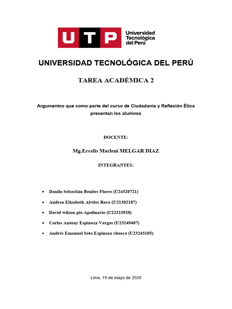 Alvites Roca - Andrea - TA2 | PDF | Democracia | Ideologías políticas