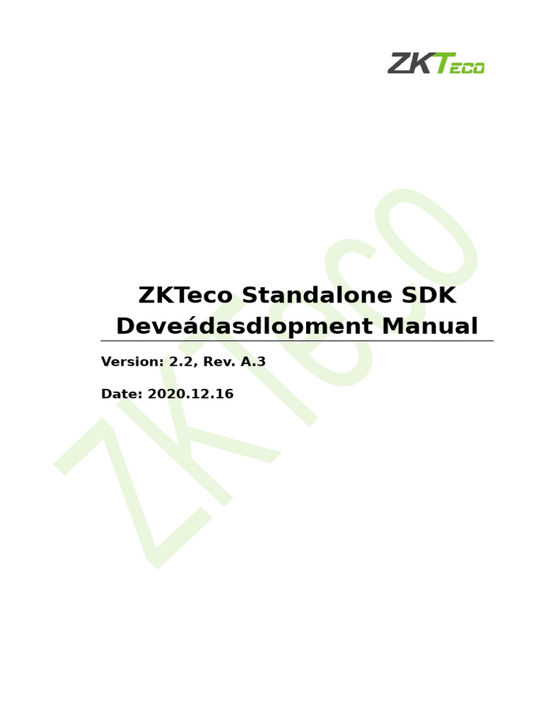 ZKTeco Standalone | PDF | Computing | Software