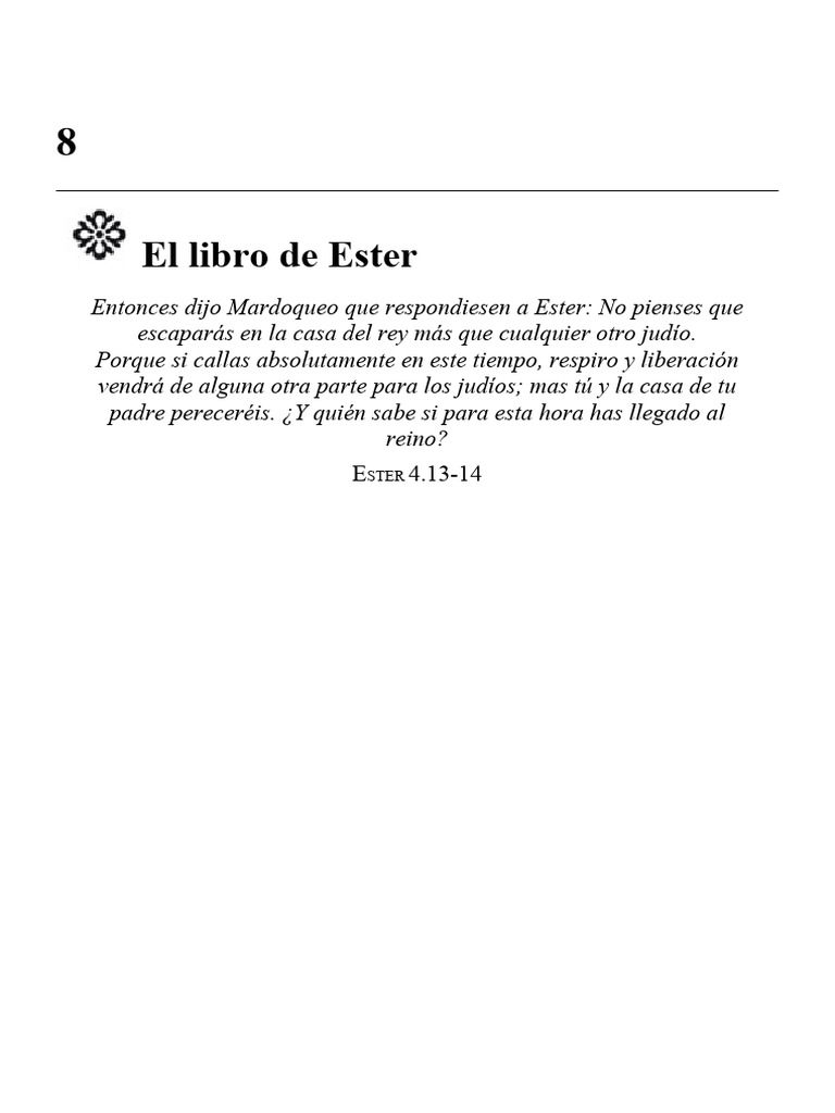 Capitulo 8 - El Libro de Ester - Samuel Pagán | PDF | Esther | Libro de ...