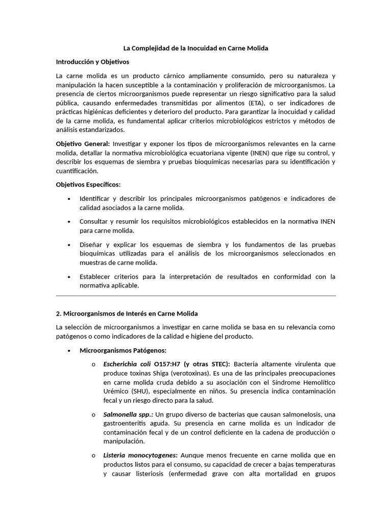Proyecto 2 | PDF | Escherichia coli | Carne