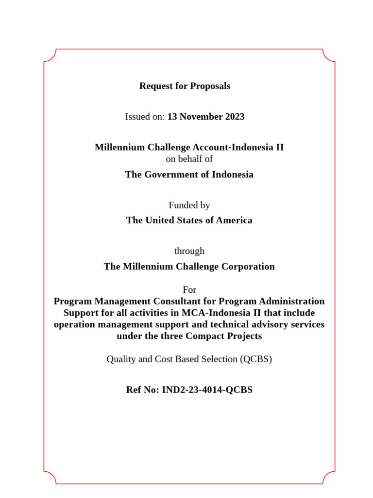 PMC RFP Final Clean | PDF | Corruption | Human Trafficking