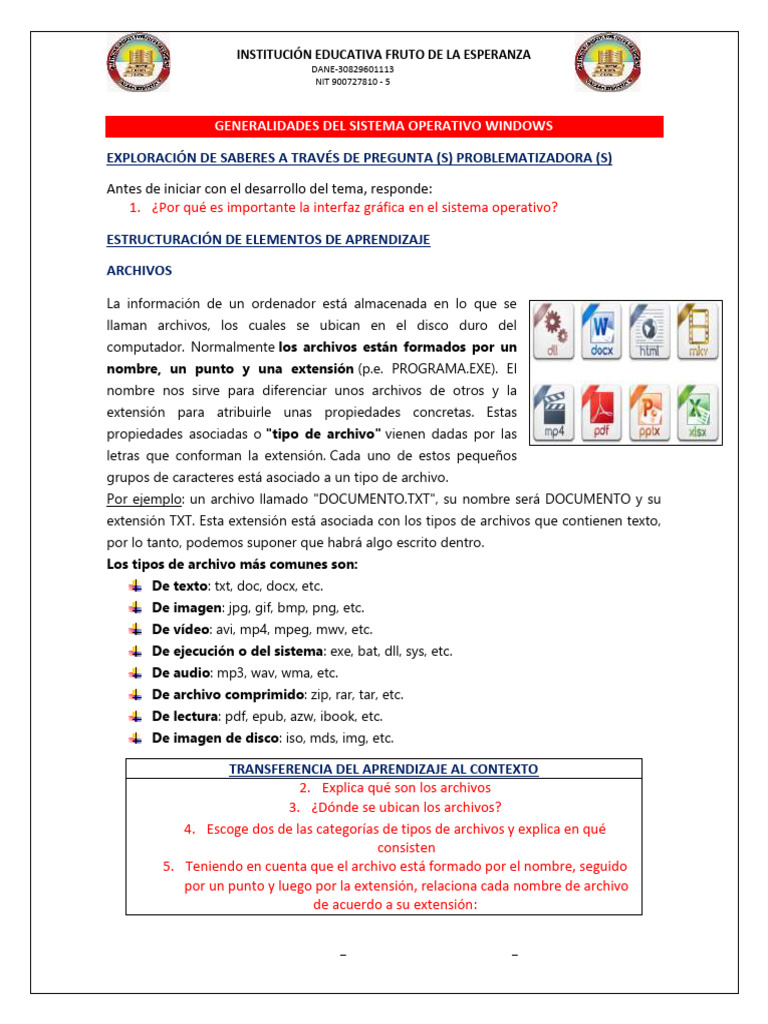 Generalidades SO Windows | PDF | Archivo de computadora | Ventana (informática)